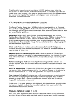 Managing Plastic Waste | PDF