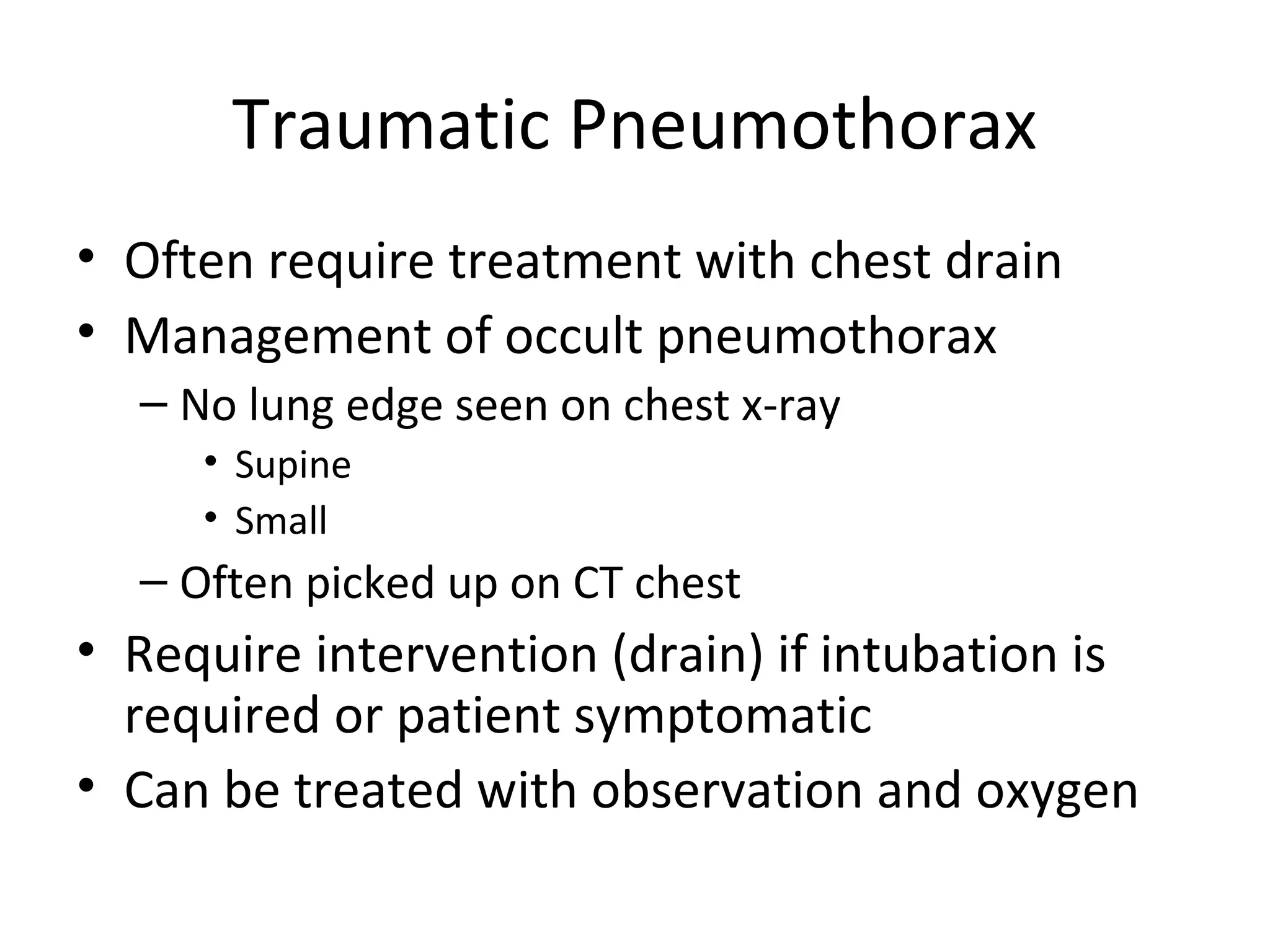 Managing pneumothorax | PPT
