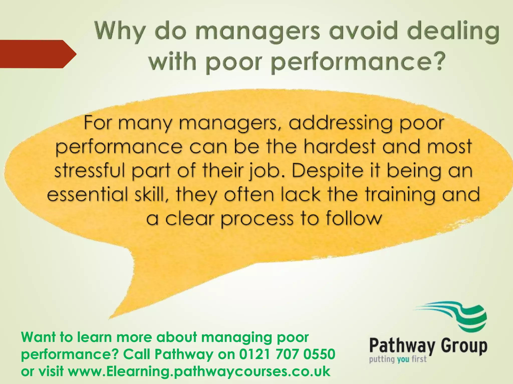 Managing staff poor performance handling staff capability issues | PPTX