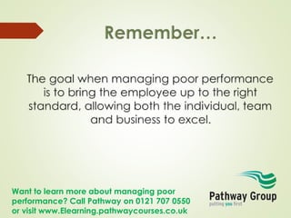 Managing staff poor performance handling staff capability issues | PPTX