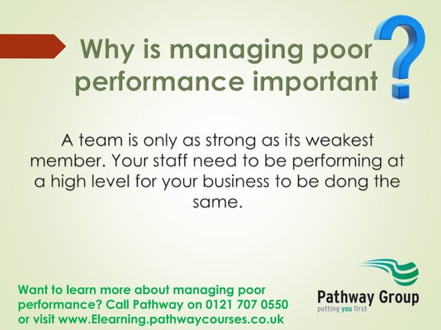 Managing staff poor performance handling staff capability issues | PPTX