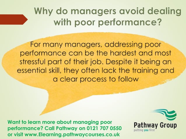 Managing staff poor performance handling staff capability issues | PPTX