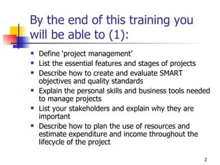 Managing Projects Slides | PPT