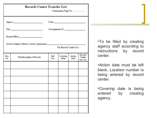 Managing records center