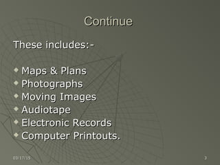 Managing records in special format | PPT