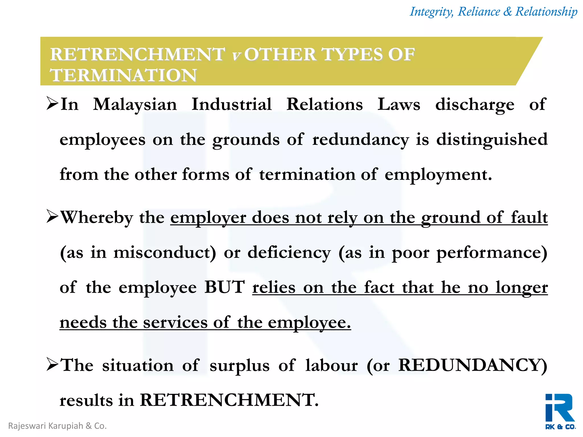 Managing Redundancy and Employee Separation | PDF | Business | Business and Finance