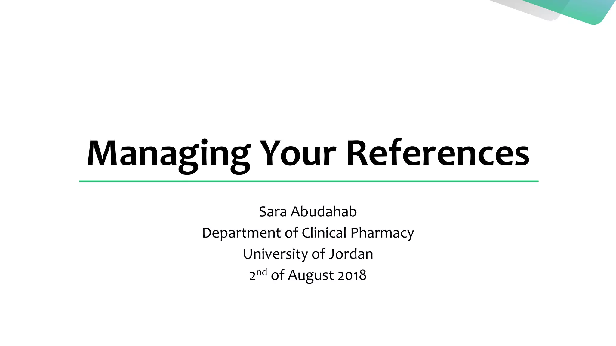 Managing references | PPT