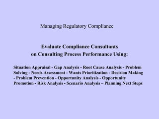 Managing Regulatory Compliance | PPTX
