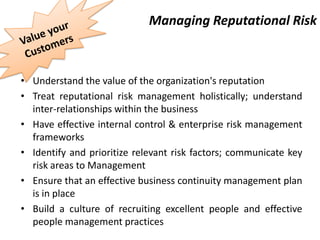 Managing Reputational Risk | PPTX | Business Accounting & Finance ...
