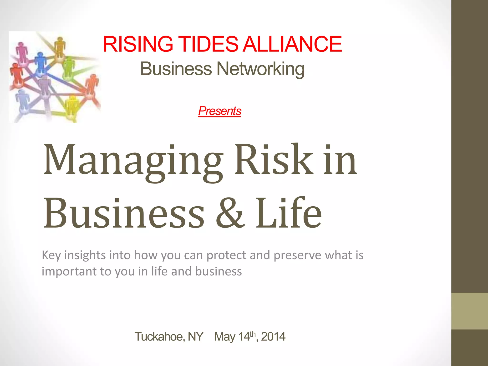 Managing Risk in Business & Life | PPT