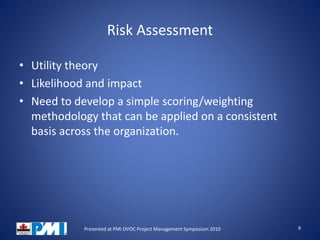 Managing Risk And Opportunity In IT Projects | PPTX