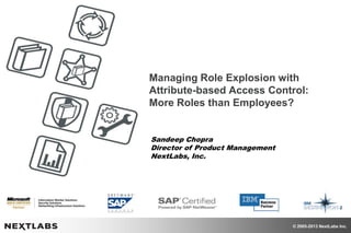 Managing Role Explosion with Attribute-based Access Control - Webinar Series - Part 1 | PPTX