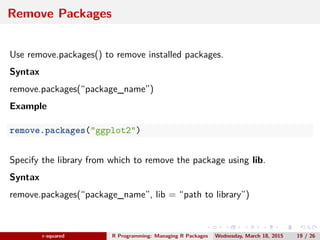 R Programming: Introduction To R Packages | PDF
