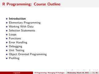 R Programming: Introduction To R Packages | PDF