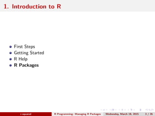 R Programming: Introduction To R Packages | PDF