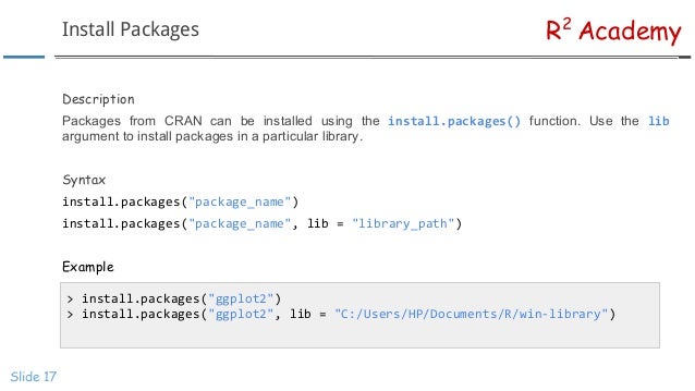 R Programming: Introduction To R Packages