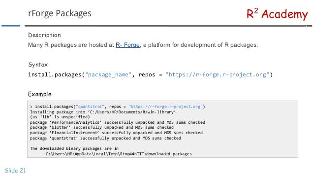 R Programming: Introduction To R Packages