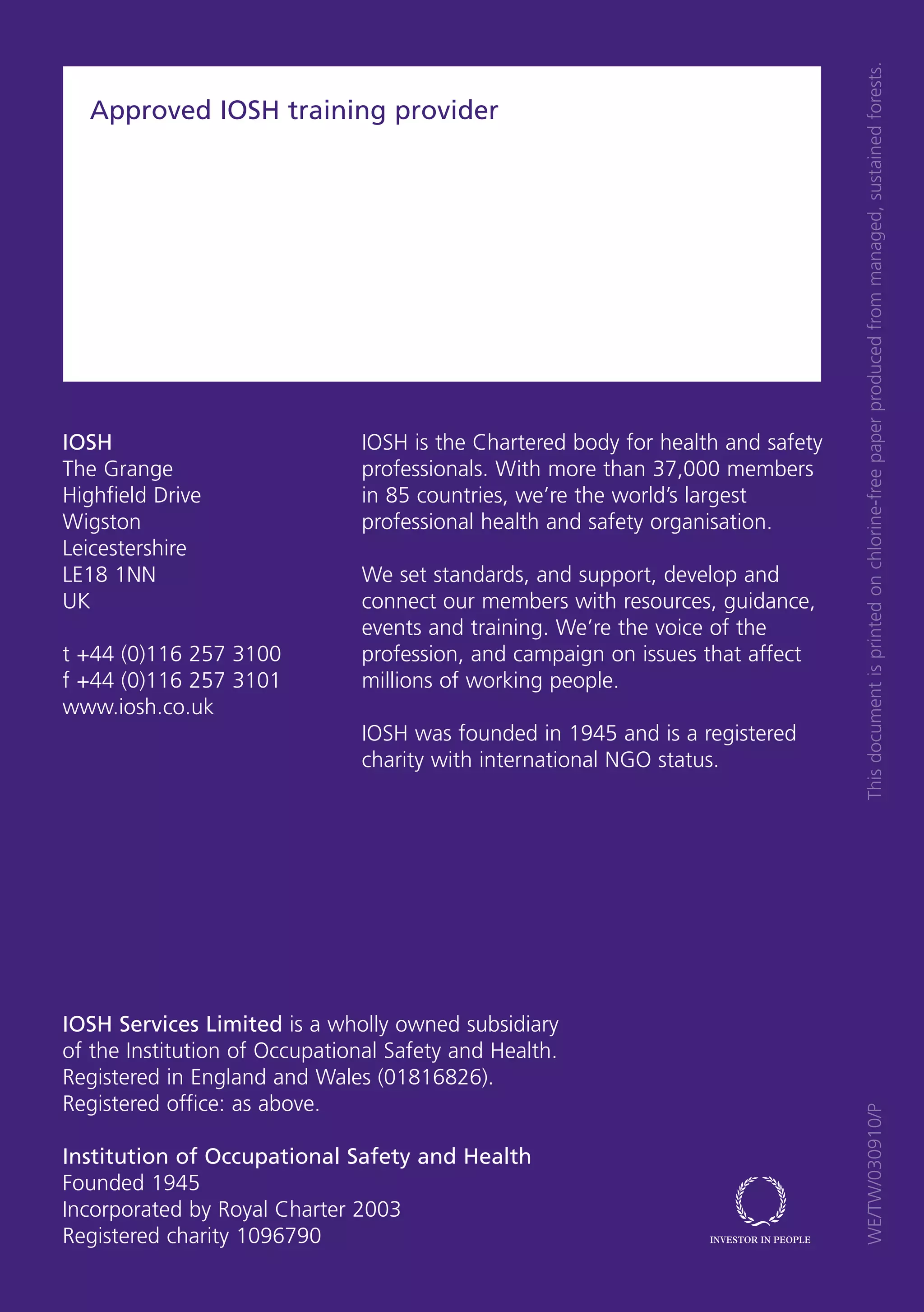 IOSH MS | PDF