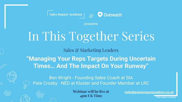 Managing sales targets in uncertain times and its impact on your runway ...