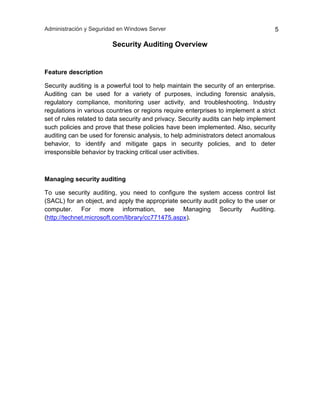 Managing security settings in windows server with group policy | PDF