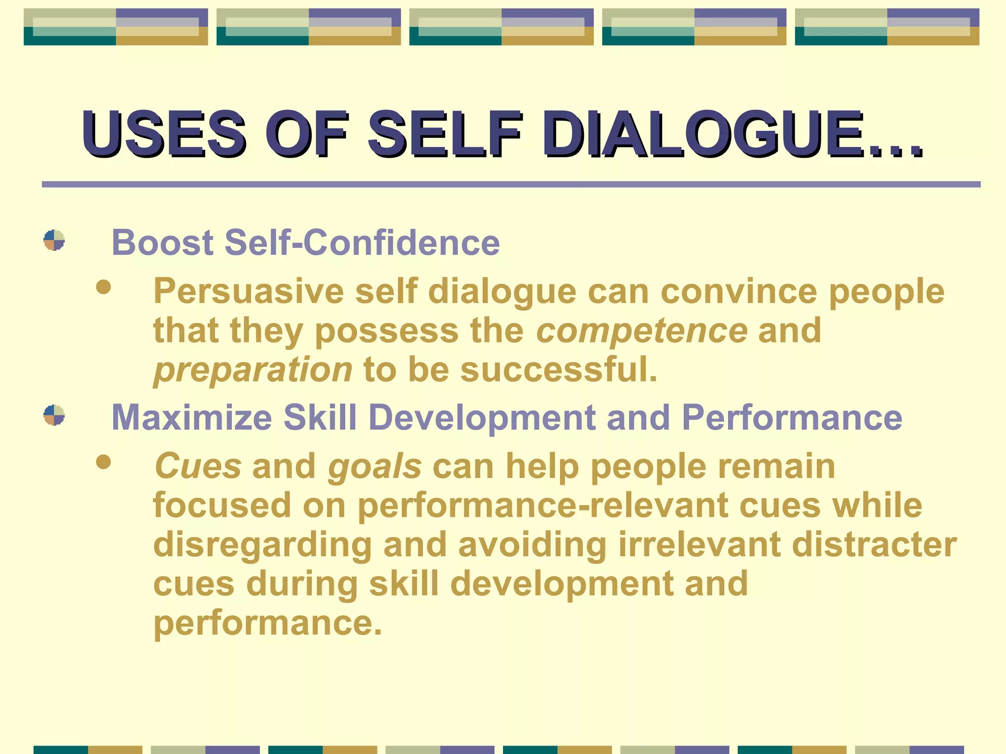 Managing self dialogue | PPT