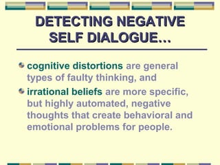 Managing self dialogue | PPT