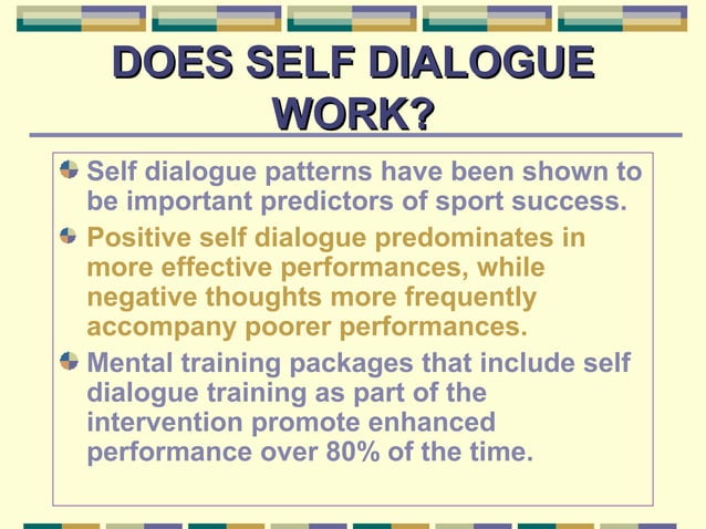 Managing self dialogue | PPT
