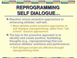 Managing self dialogue | PPT