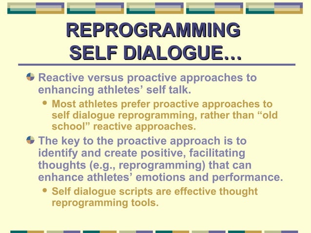 Managing self dialogue | PPT