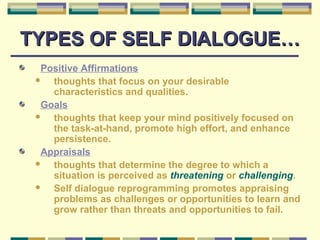 Managing self dialogue | PPT