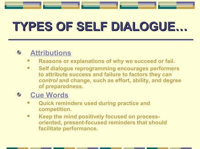 Managing self dialogue | PPT