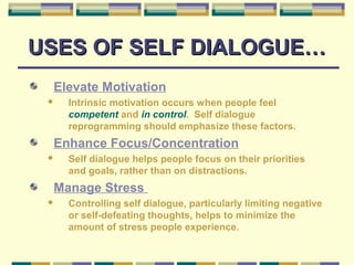 Managing self dialogue | PPT