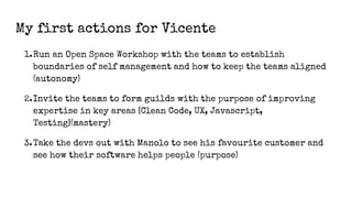 Tom Howlett A managers guide to working with self organising teams | PPT