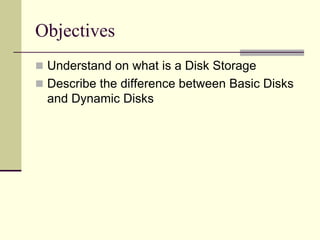 Managing server disk storage | PPTX
