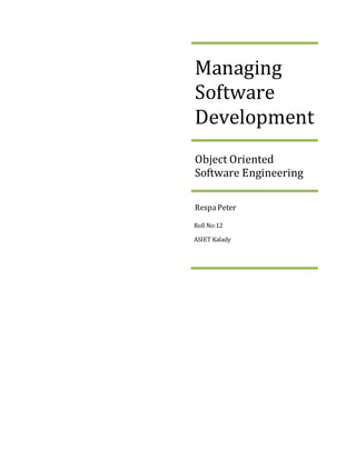 Managing software development | PDF