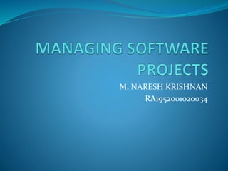 Managing software projects | PPT