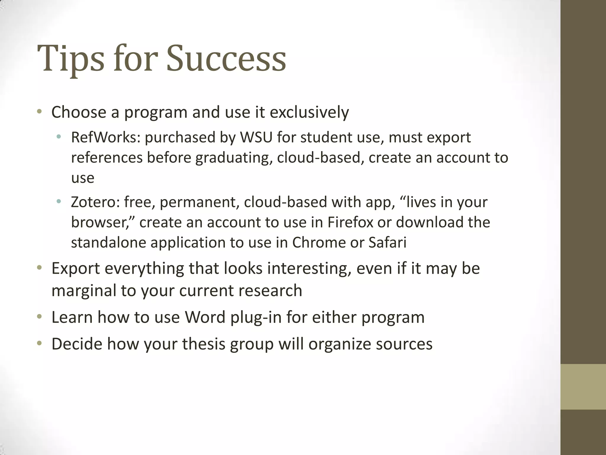 Managing sources | PPT