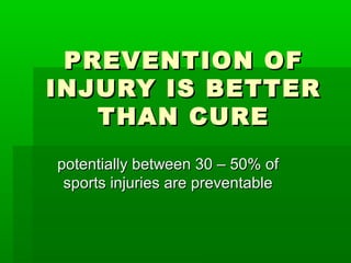 Managing sports injuries | PPT