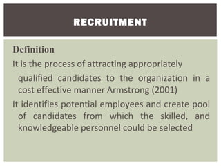 Managing staff recruitment and selection | PPT | Free Download