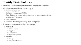 Managing stakeholders - Influencing and Negotiation | PDF