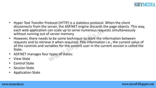 Managing state in asp.net