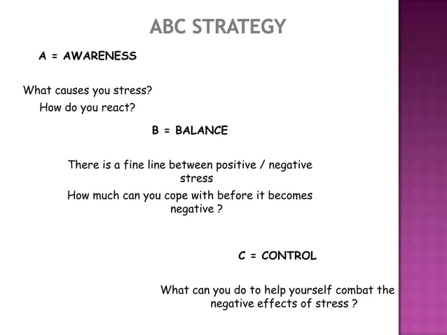 Managing stress( Individual Approaches) | PPTX | Heart and ...