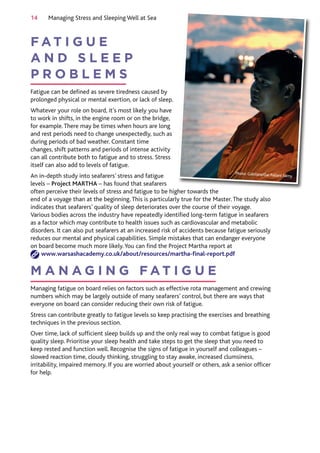 Managing Stress and Sleeping Well at Sea by ISWAN | PDF