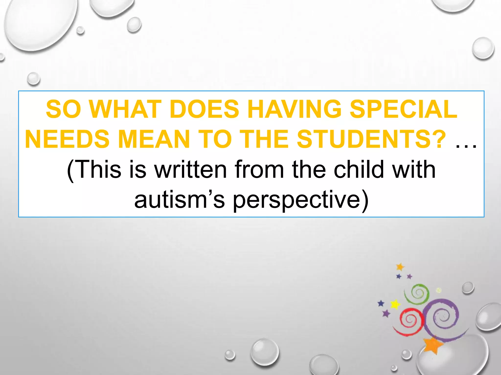 Managing Students with Autism - Strategies | PPTX | Special Needs Kids ...