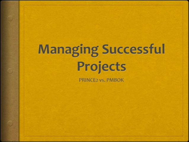 Managing Successful Projects | PPT