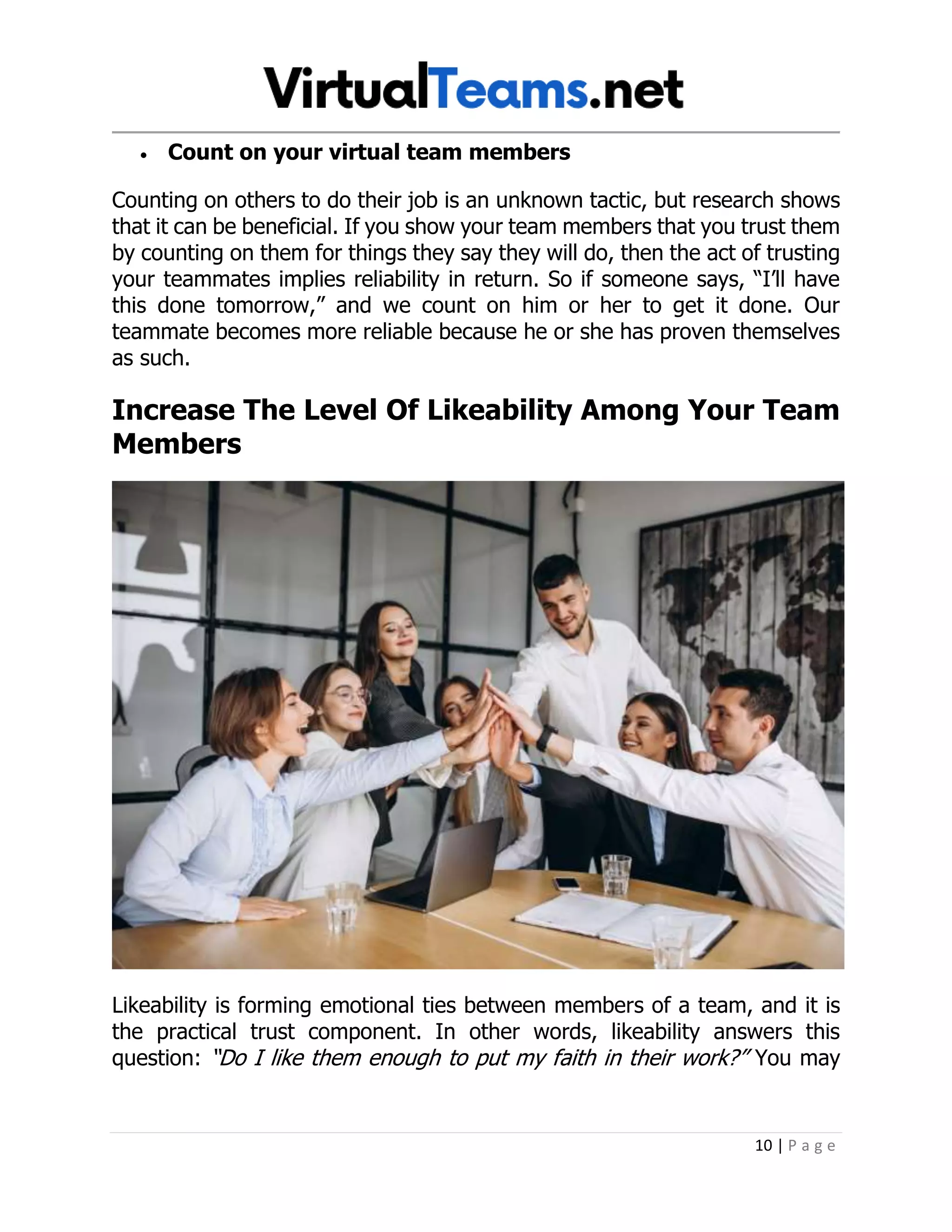 Managing Successful Virtual Teams - 6 Tactics For Success | PDF