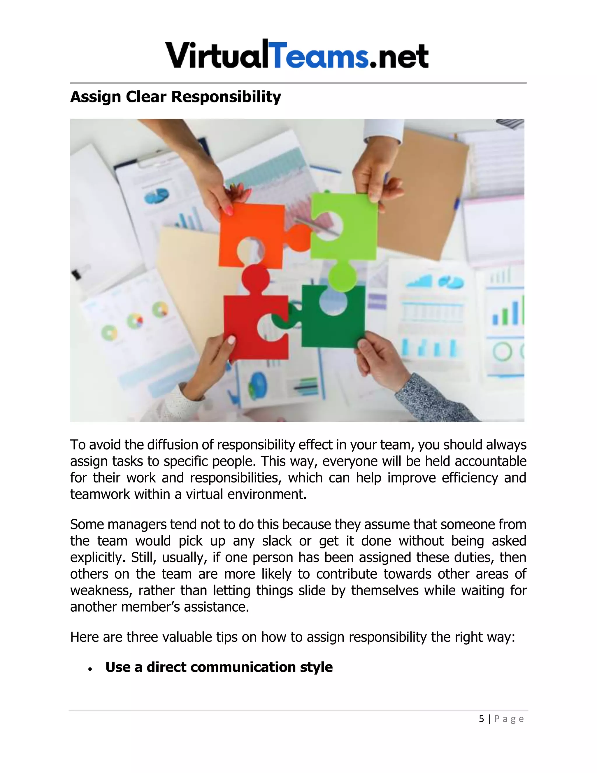 Managing Successful Virtual Teams - 6 Tactics For Success | PDF