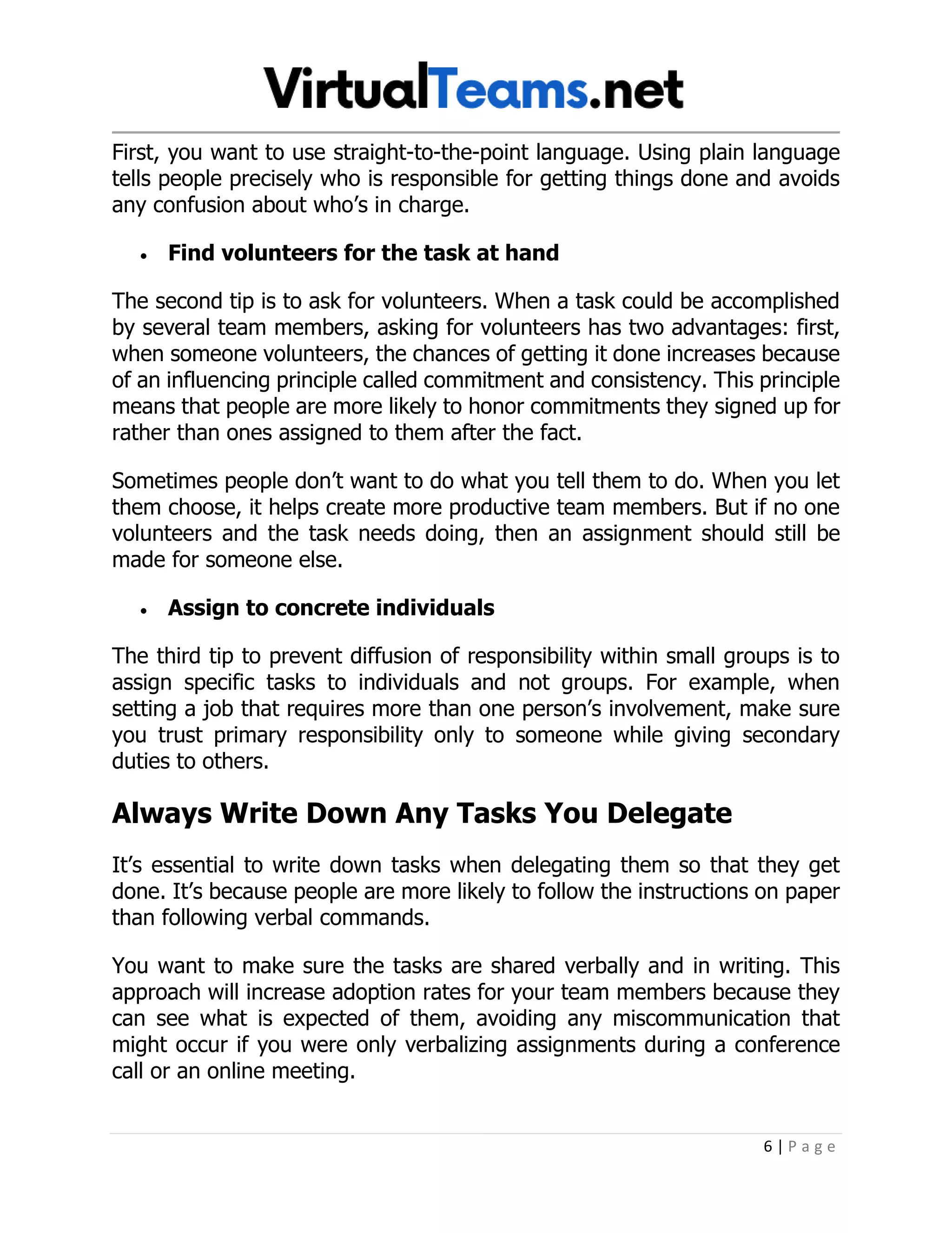 Managing Successful Virtual Teams - 6 Tactics For Success | PDF