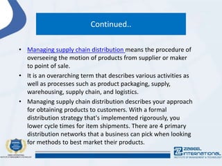 Managing supply chain distribution - What is distribution in supply ...
