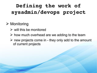 Managing sysadmins | PPT
